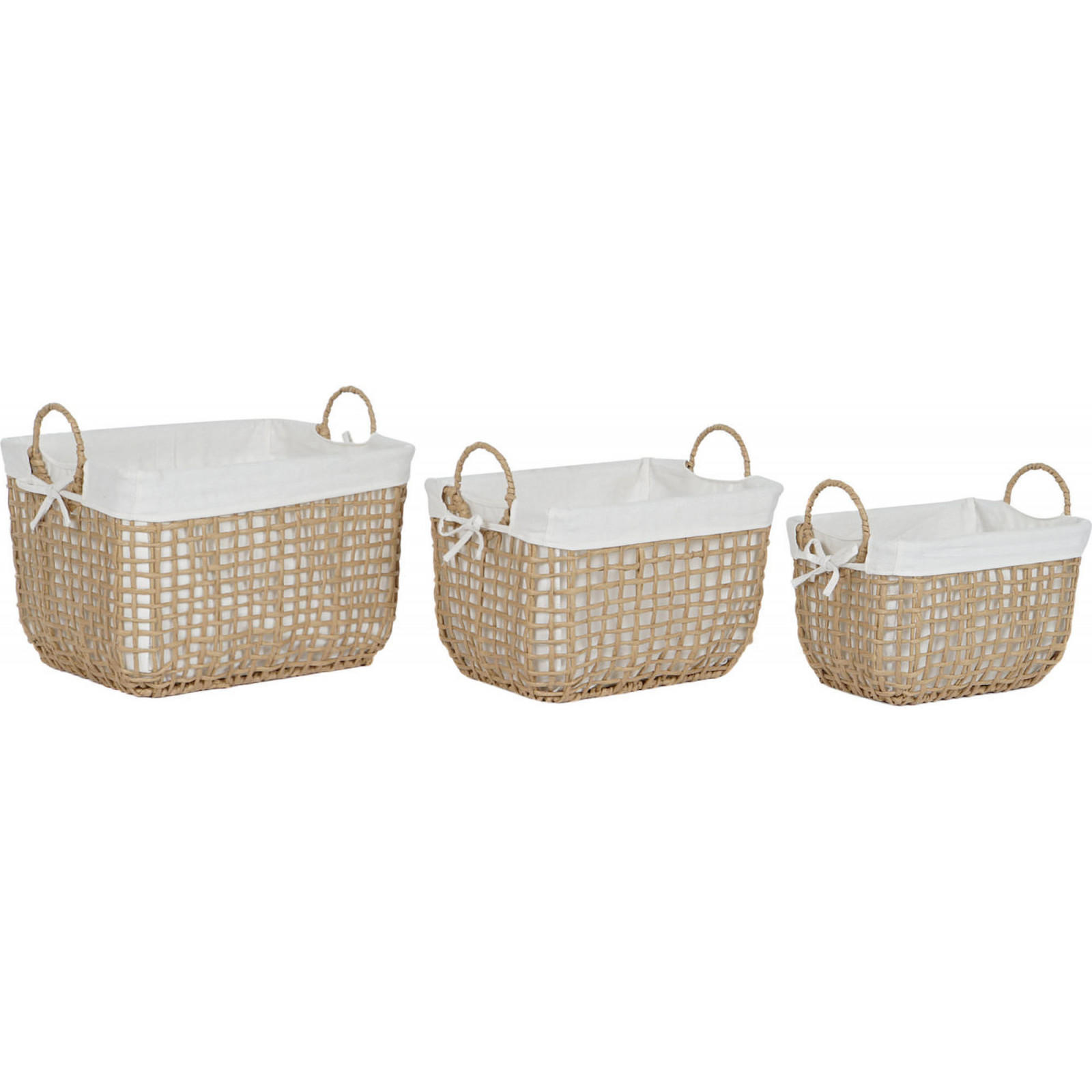 Panier blanc tressé pour une organisation élégante 45 x 34 x 36 cm ...