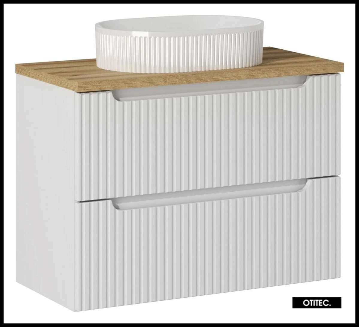 Mueble bajo lavabo de 80 cm - Con lavabo para colocar - Con Plano ...