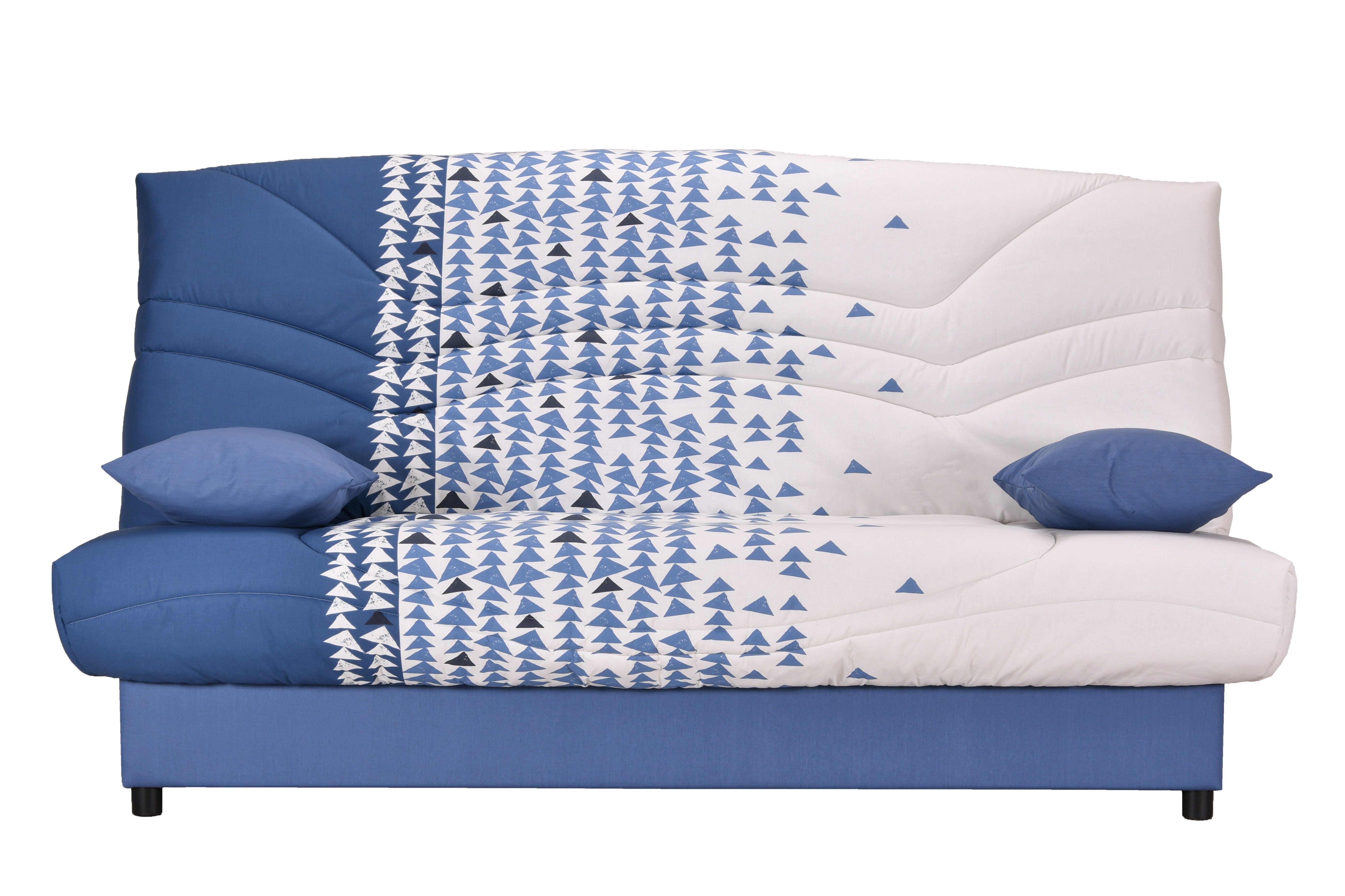 Clic-Clac impression bleu et blanc 130x190 avec rangement matelas 13cm ...