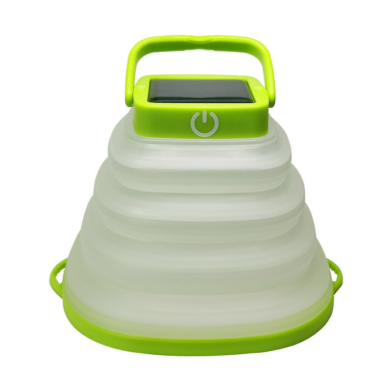 Linterna solar portátil LED plegable para acampar, recargable por USB ...