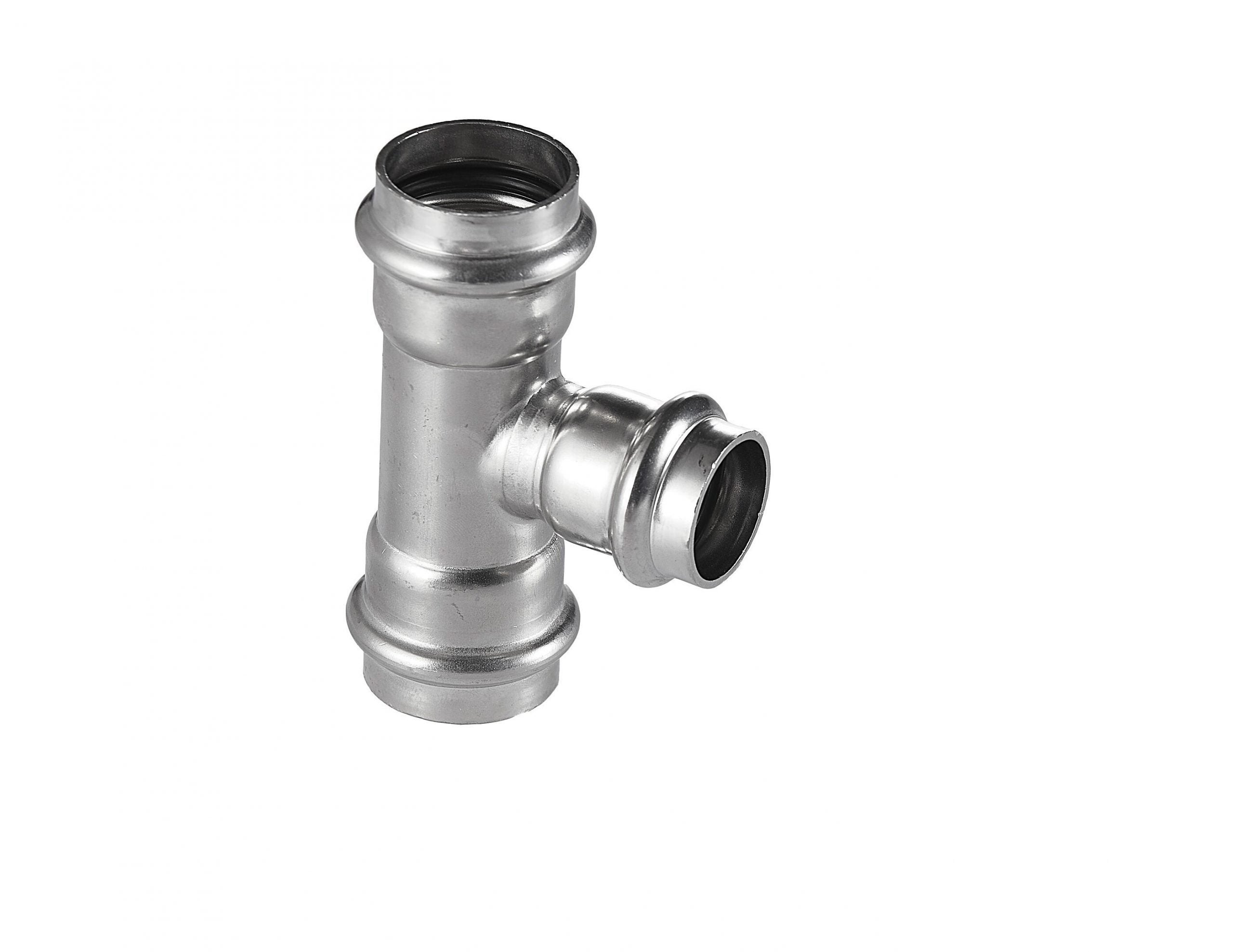 Tee reducción 42 x 28 x 42 mm Press Fittings perfil V acero inoxidable ...