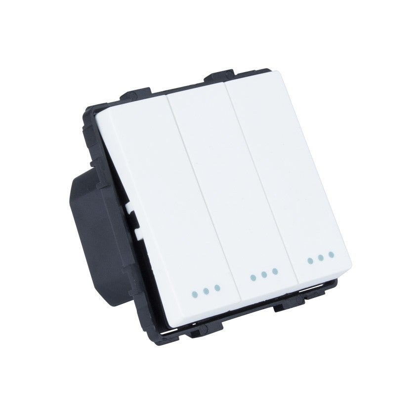 Interruptor Triple Conmutado Modern, Blanco, PC PC | Leroy Merlin