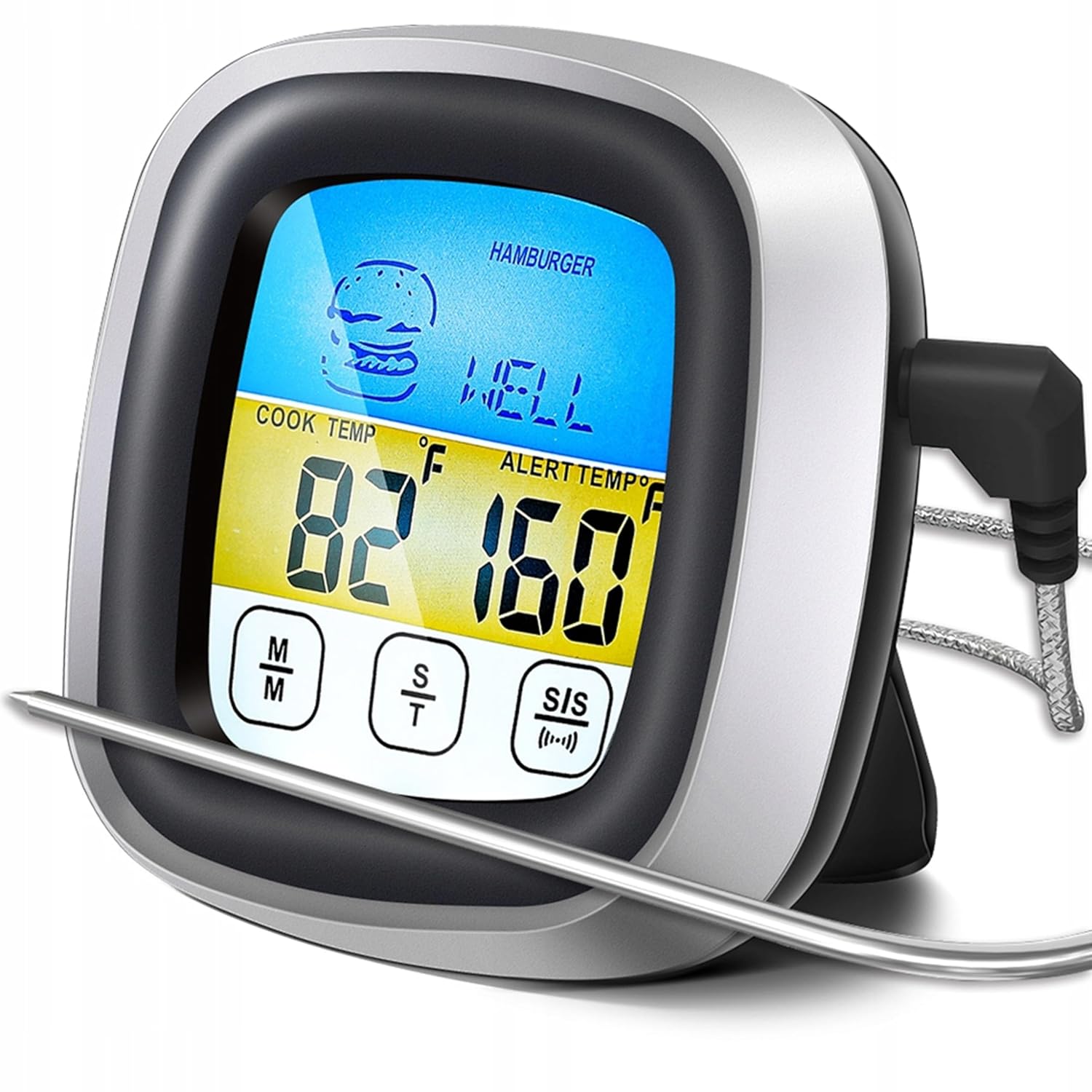 Thermomètre de cuisson numérique LCD pour barbecue, cuisine, barbecue ...