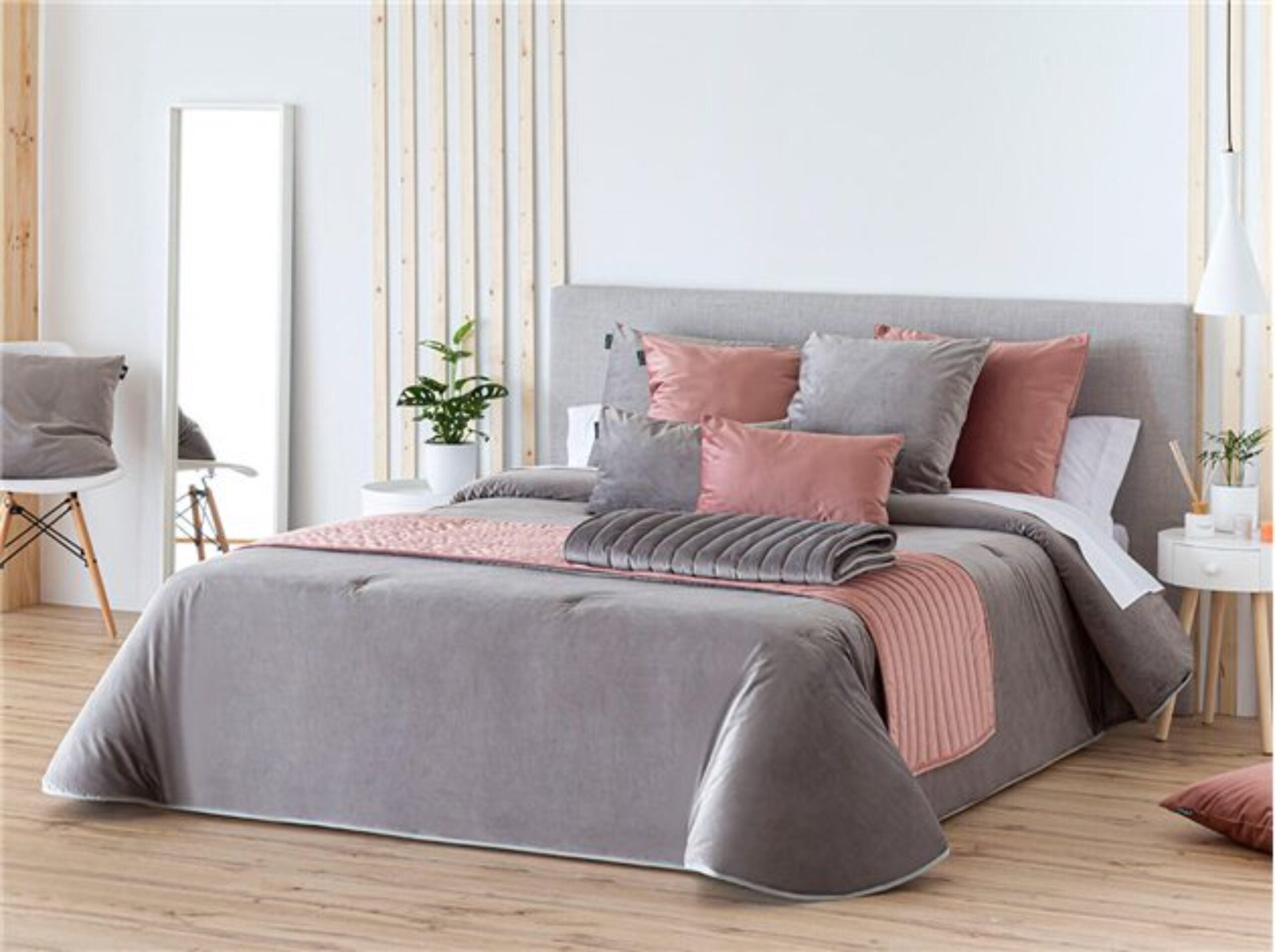 Edredón Confort Velvet Liso Gris Relleno 200 gr para Cama de 160 cm ...