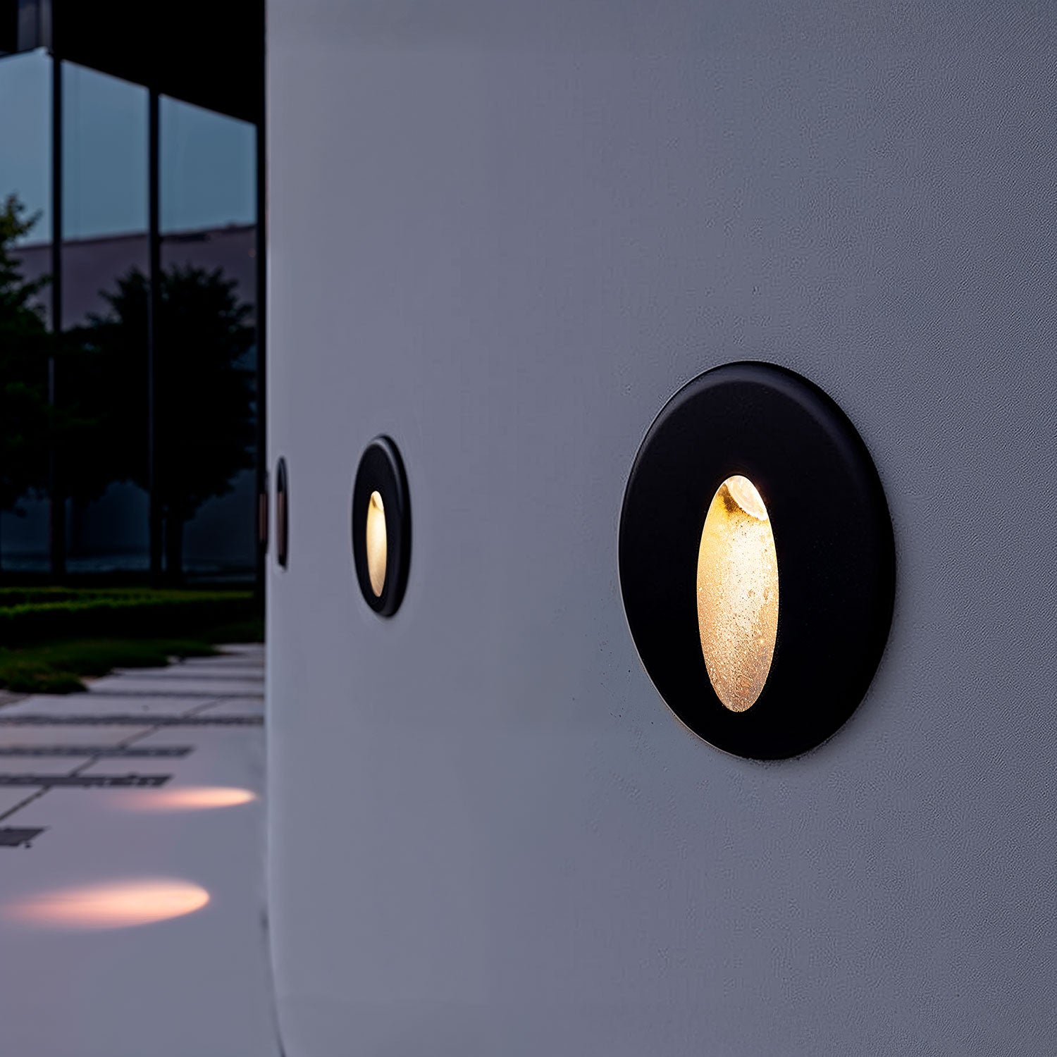 Ledkia - Baliza Exterior LED 3W Empotrable Pared Circular Oval Adam ...