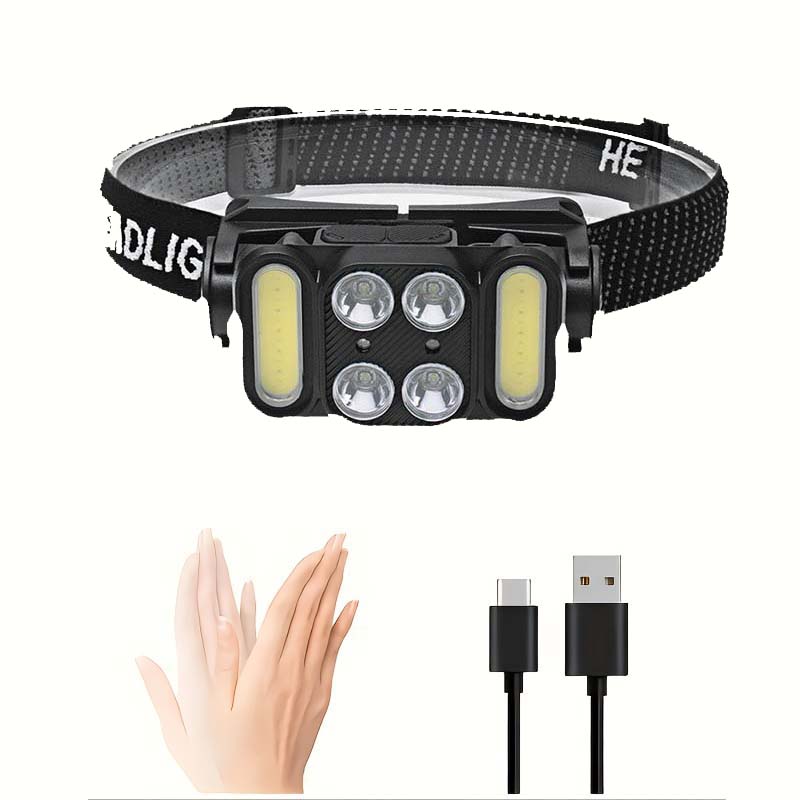 Lampe frontale LED rechargeable - Lampe frontale mains libres ultra ...