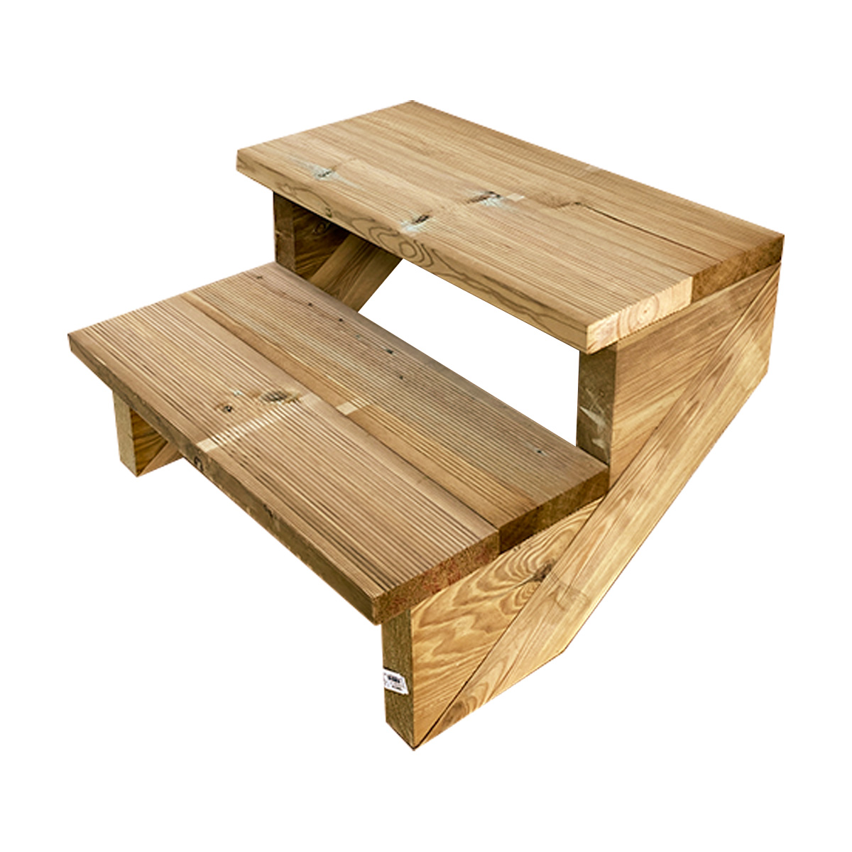 Escalera Exterior Madera A 37cm 2 peldaños P 29cm T 60cm | Leroy Merlin