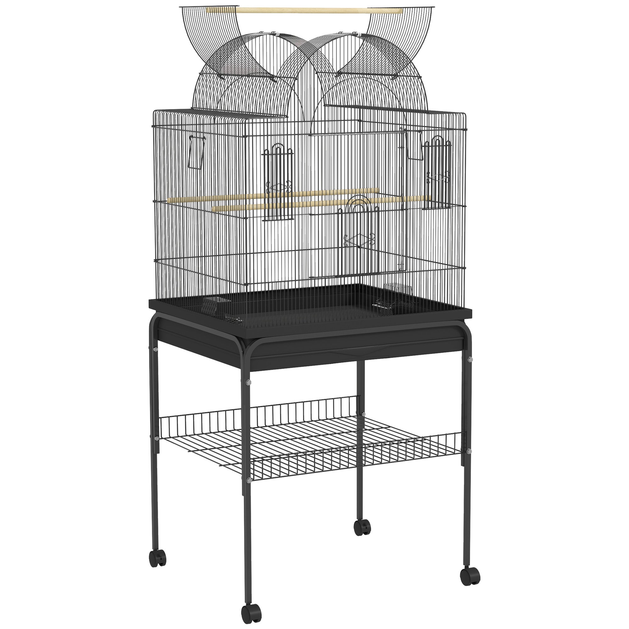 Cage à oiseaux grand format pour perruches ondulées avec plateau ...