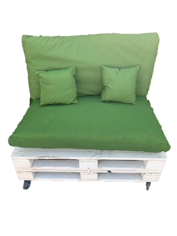 Ensemble de coussins d'extérieur pour palettes 120X80X10 vert | Leroy ...