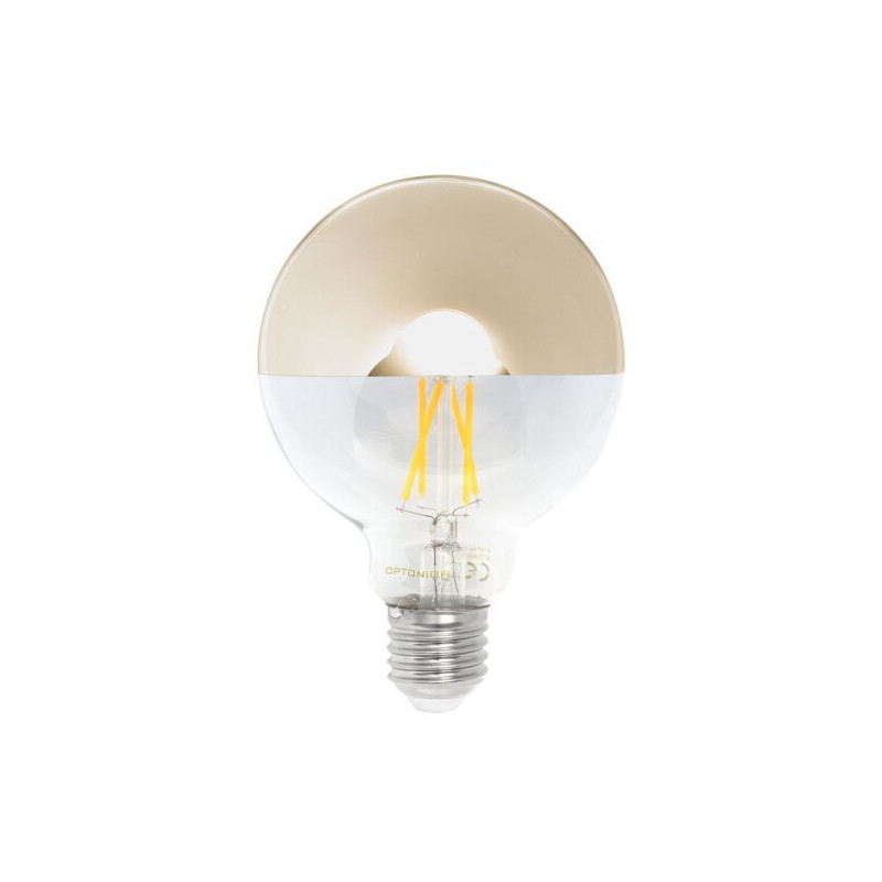 Bombilla led E27 G95 7W 800lm 2700K Medio Oro Filamento | Leroy Merlin
