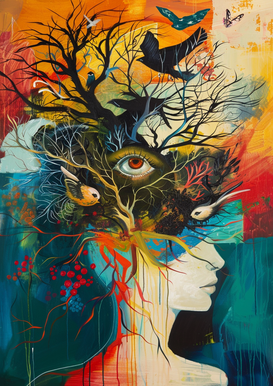 Estampe à encadrer, 50 x 70 cm. POLARTE-B L'Éveil de la forêt ...