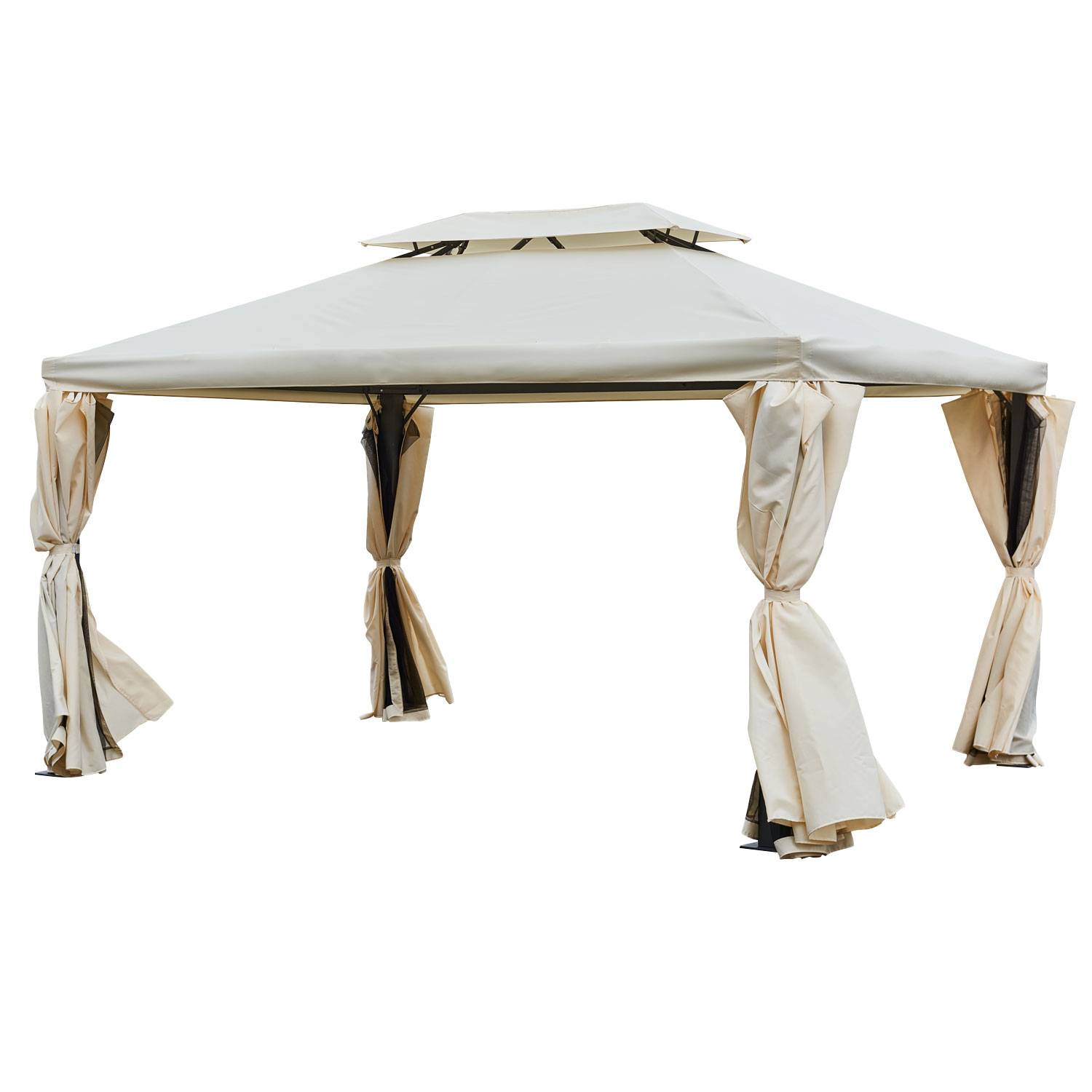 Tonnelle Autoportante 3x4m Antibes Beige - Structure Aluminium | Leroy ...