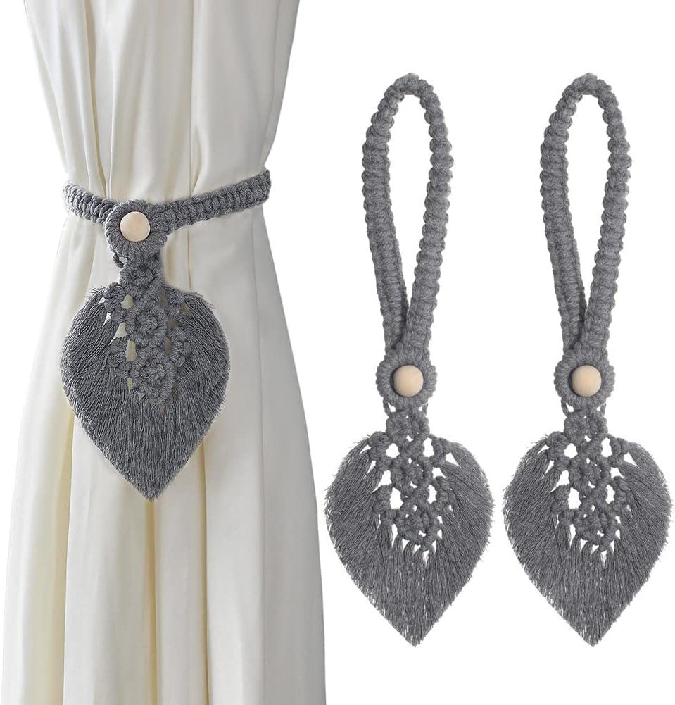 Embrasses de Rideaux, 2 Pièces Attache Rideau Feuille Bohème Embrasses ...