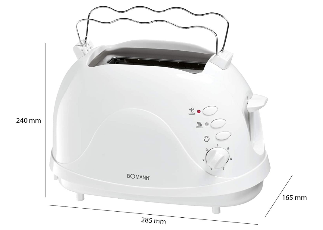 Bomann Toaster TA 246 CB Cool-Touch-Gehäuse 700 W weiß | Leroy Merlin
