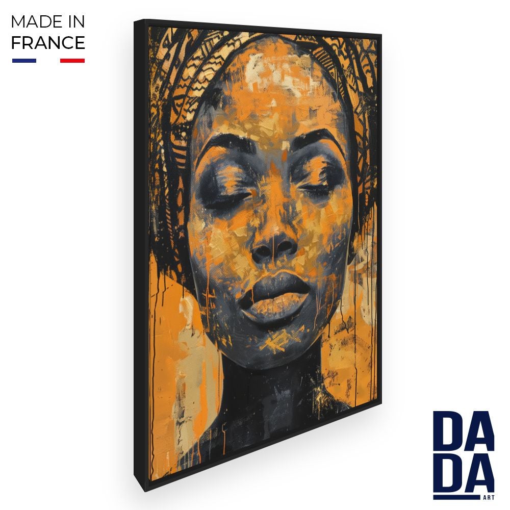 Toile encadrée Portrait captivant / 50x70cm / Cadre Noir / Fabriqué en ...