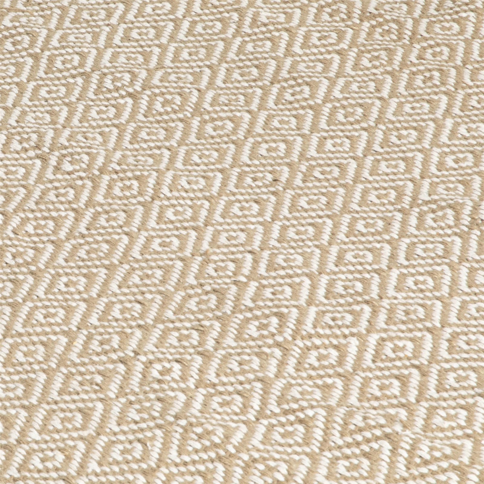 Tapis géométrique en jute 120 x 180 cm Tapis marron et blanc | Leroy Merlin