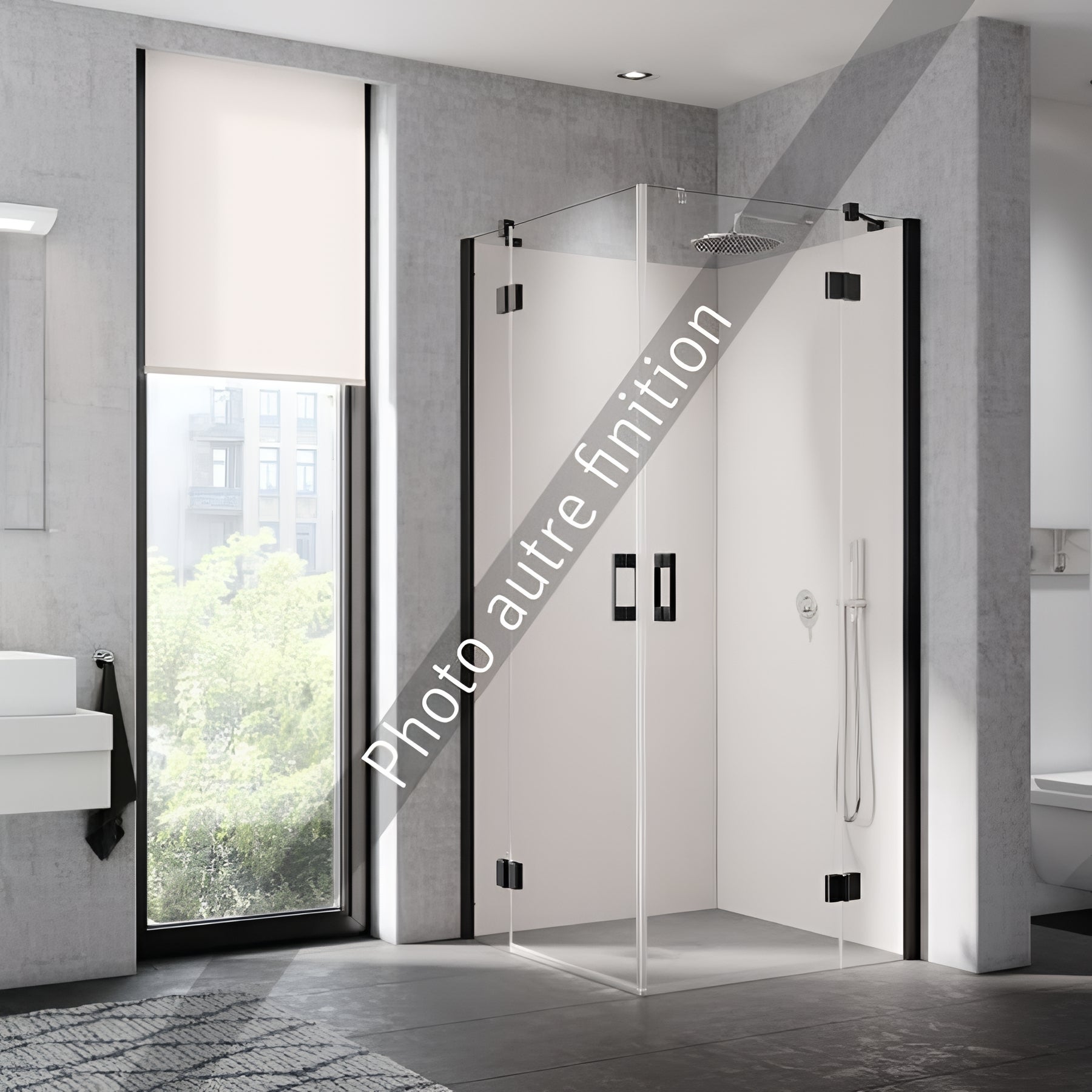 Demi paroi de douche angle pivotante largeur 75cm hauteur 200 cm ...