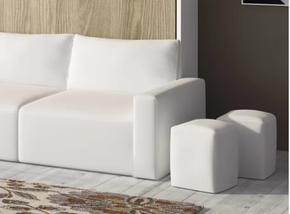 Puf pequeño en tejido Espacia - 18 colores-Color Azul pato | Leroy Merlin