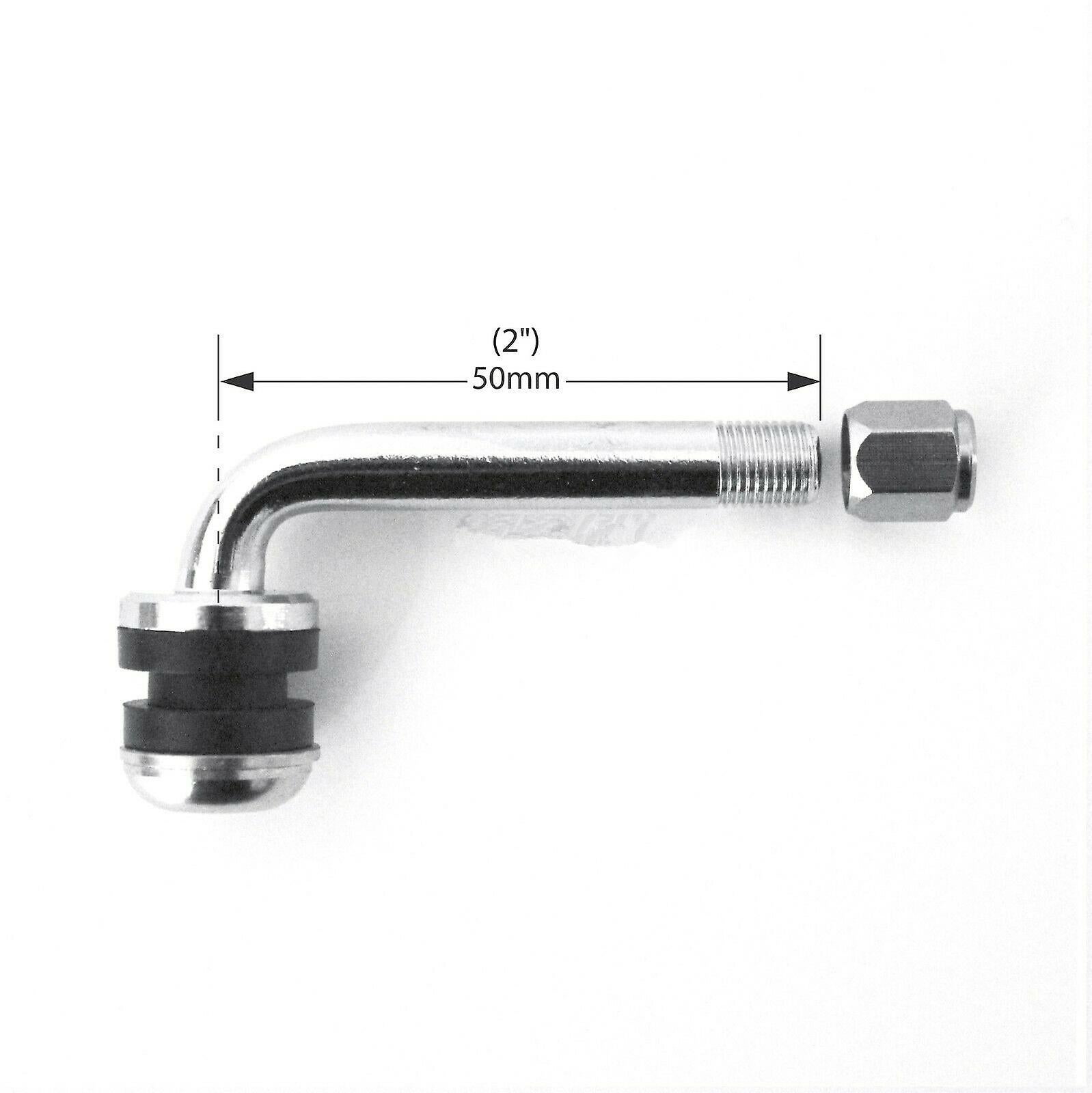 Lot de 4 tiges de valve chromées 2"/2,36" 50 mm/60 mm, angle de 90 ...