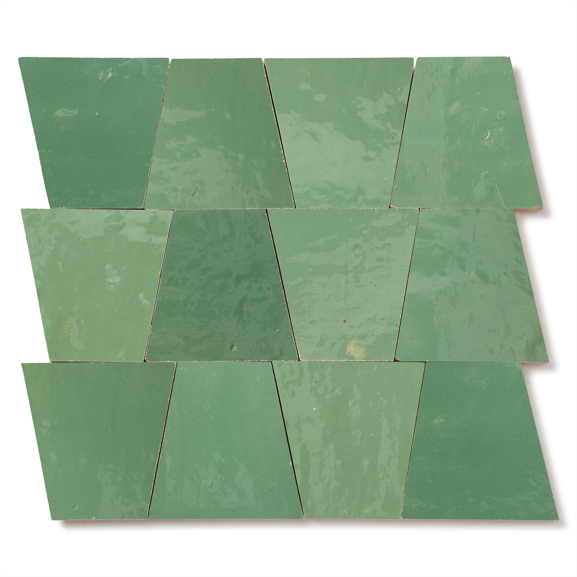 Zellige Marocain Artisanal Véritable - Vert Amande Trapèze 10x10x7 cm ...