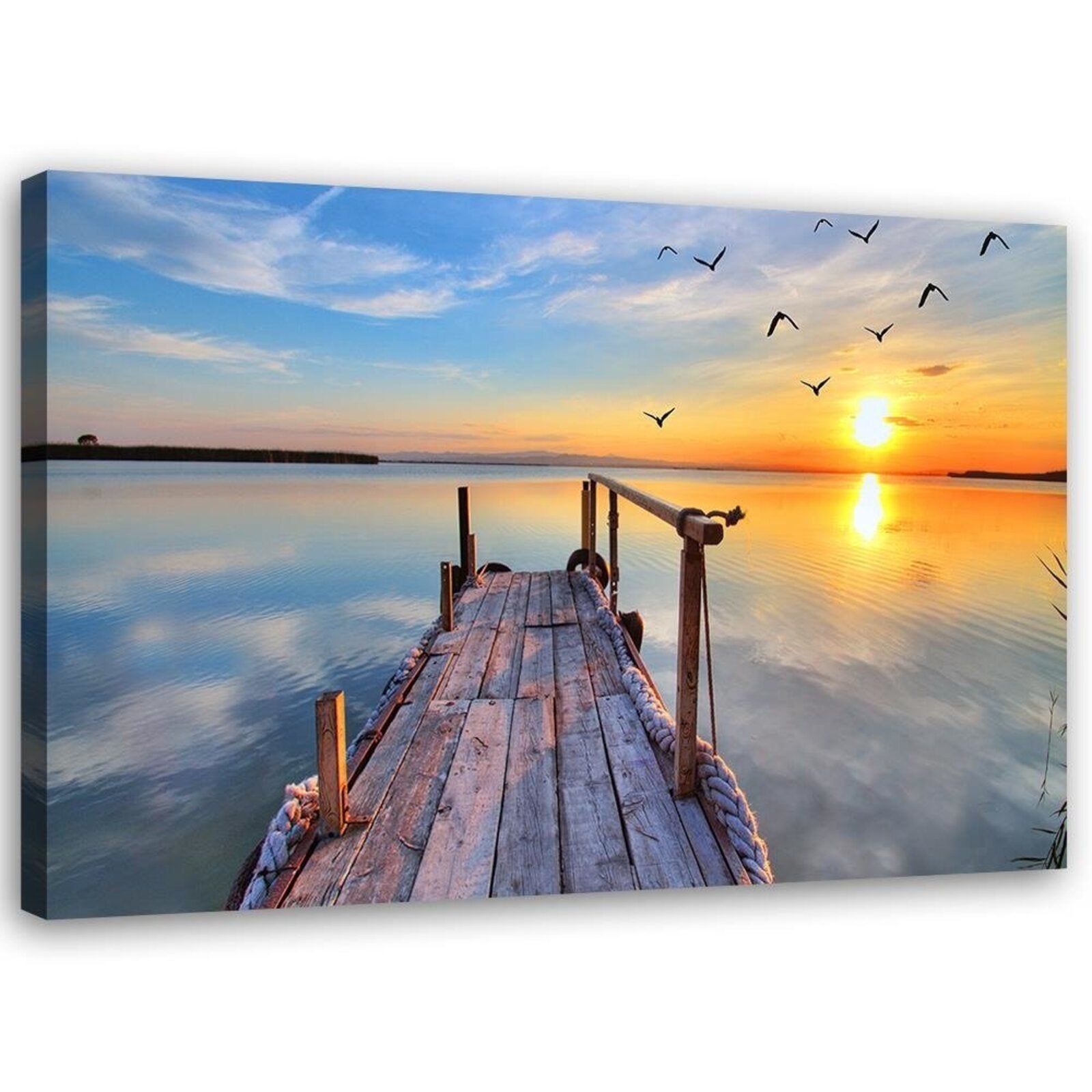 Tableau coucher de soleil sur le pont 2 | Leroy Merlin