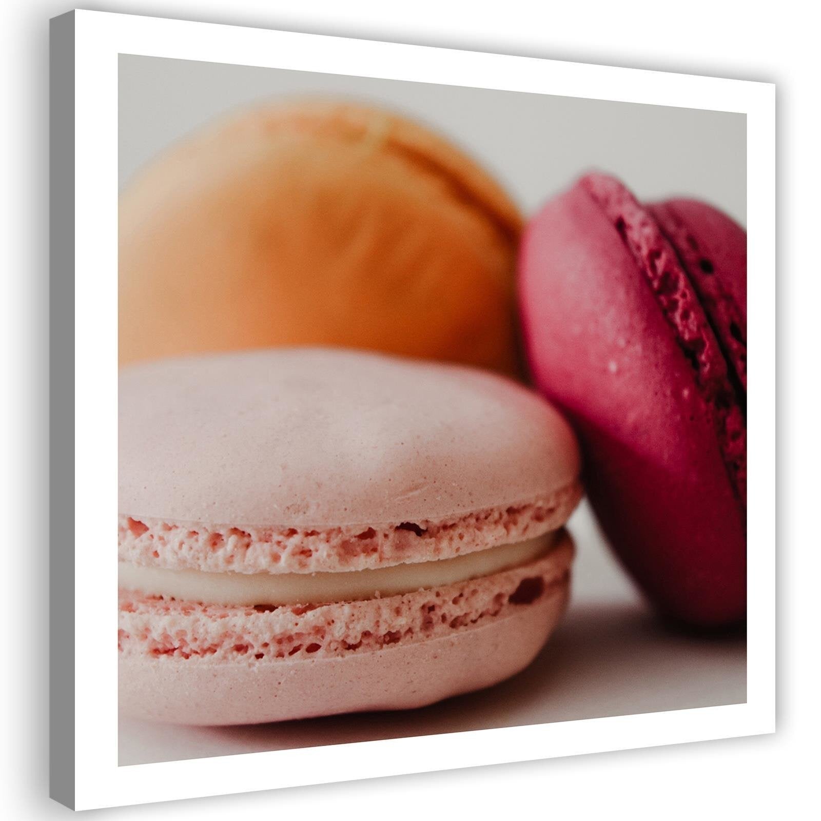 Tableau trois macarons colorés - 50 x 50 cm | Leroy Merlin