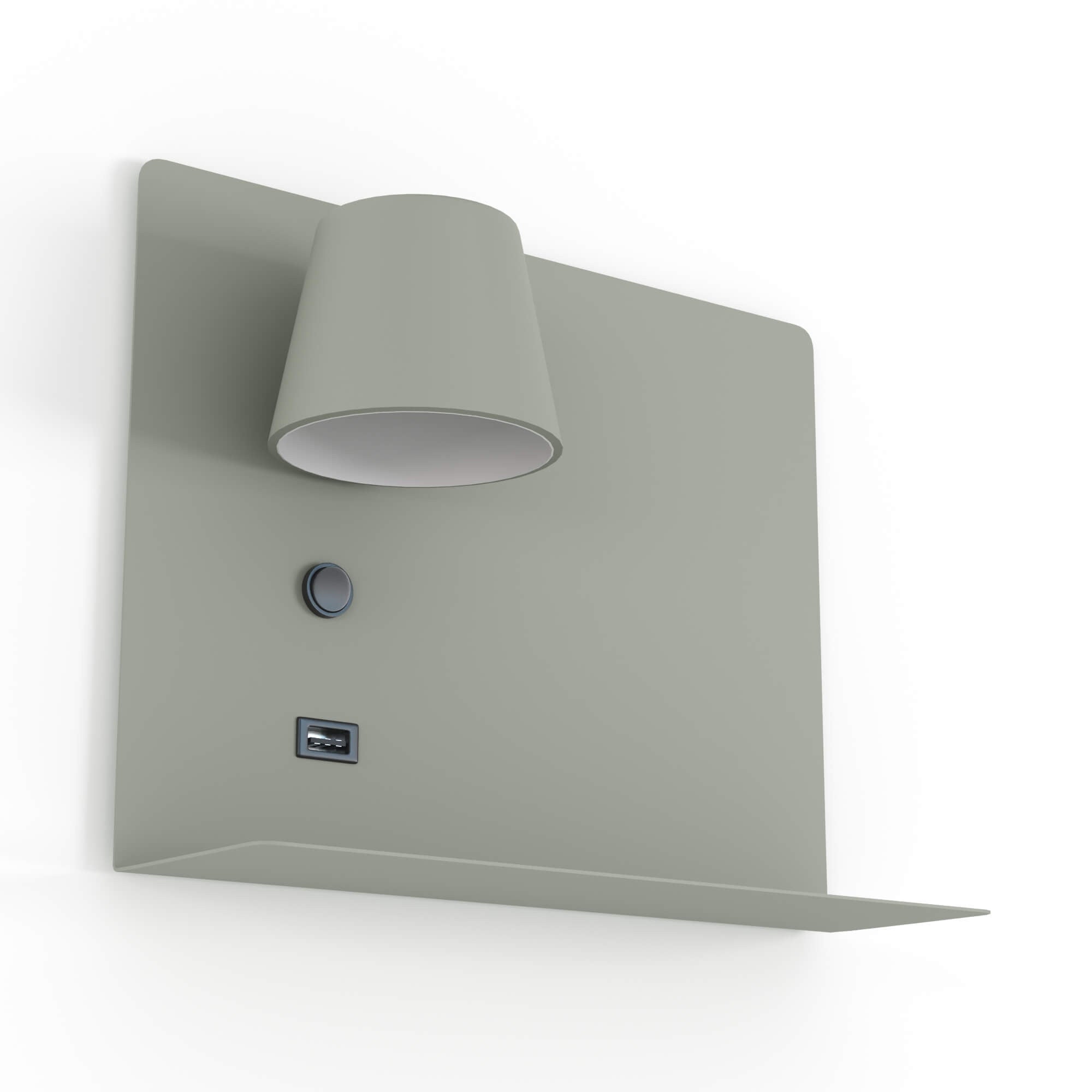 Aplique de parede para leitura com porta USB "BASKOP" - 6W - Esquerda ...