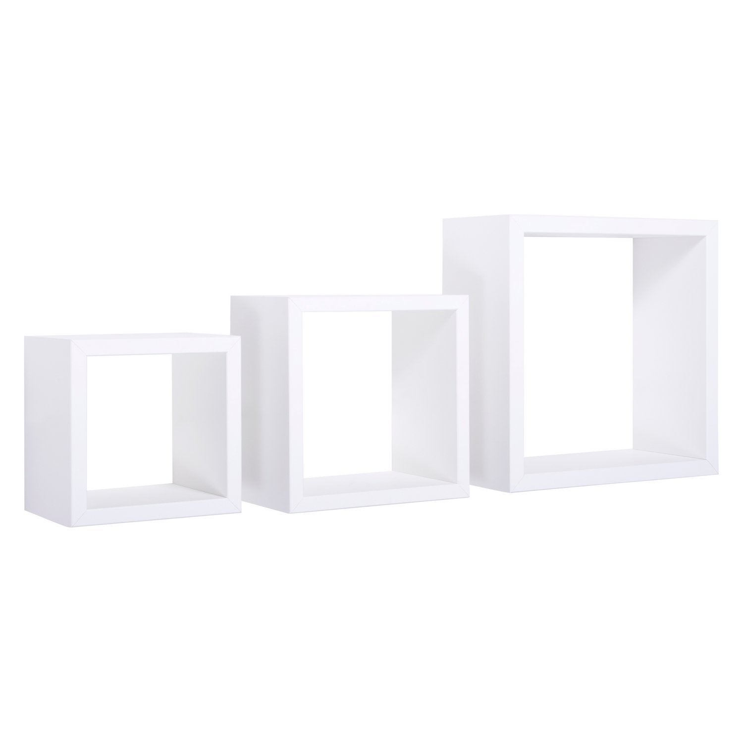 Mensole a cubo da parete set di 3 pz componibile colore Bianco mod ...