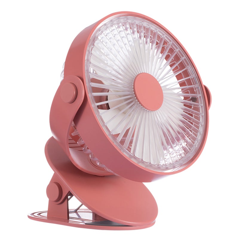 Ventilador de escritorio personal USB ajustable de 360° con luz ...