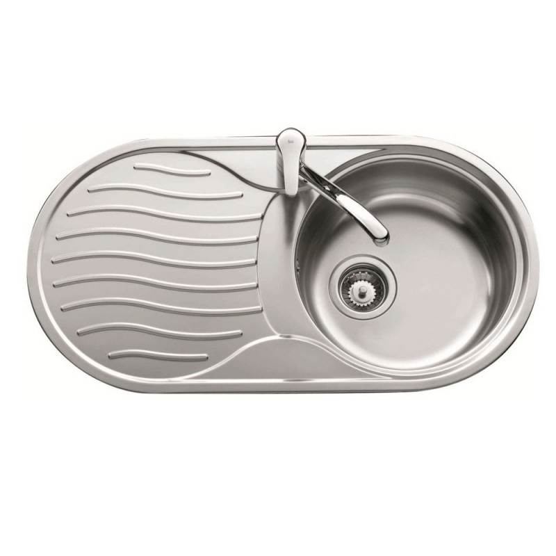 Évier Simple Teka 10110005 Dr-80 1c1e Réversible Acier Inoxydable ...