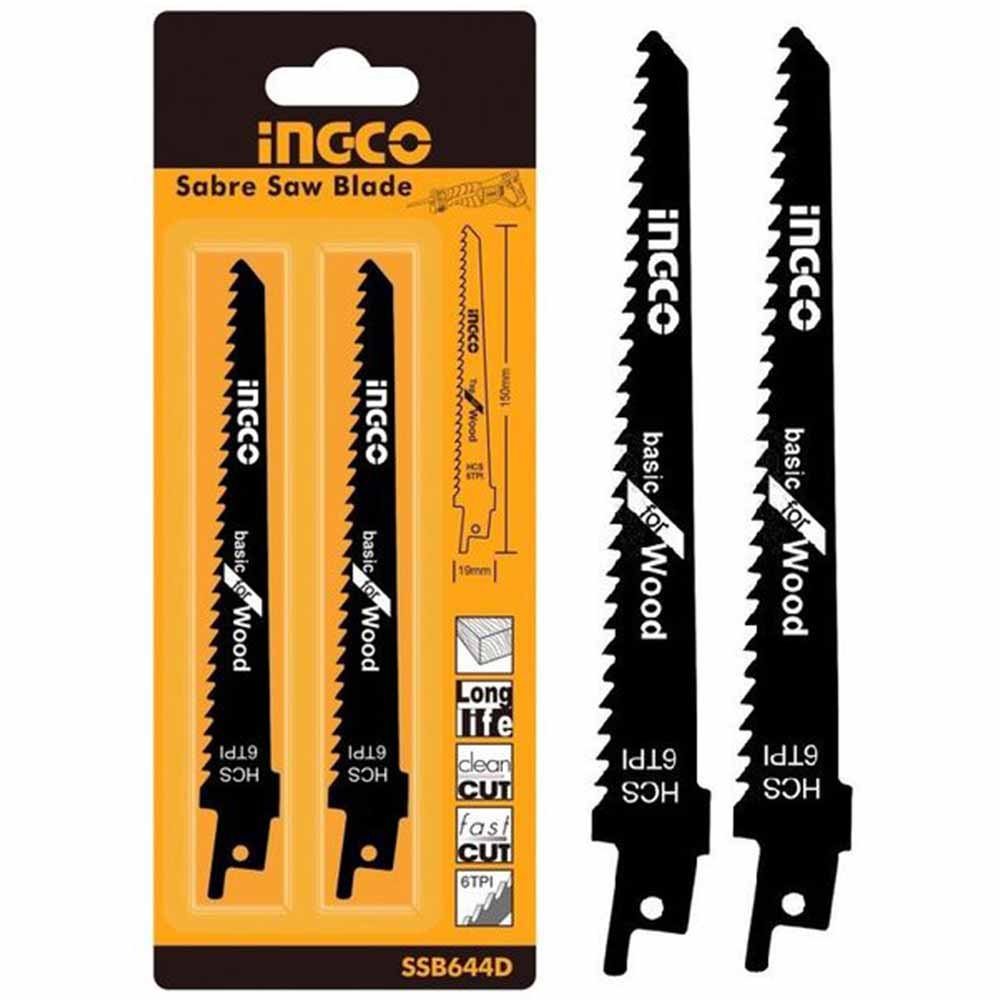 Lame per seghetto a gattuccio legno plastica 2 pz - Ingco SSB644D ...