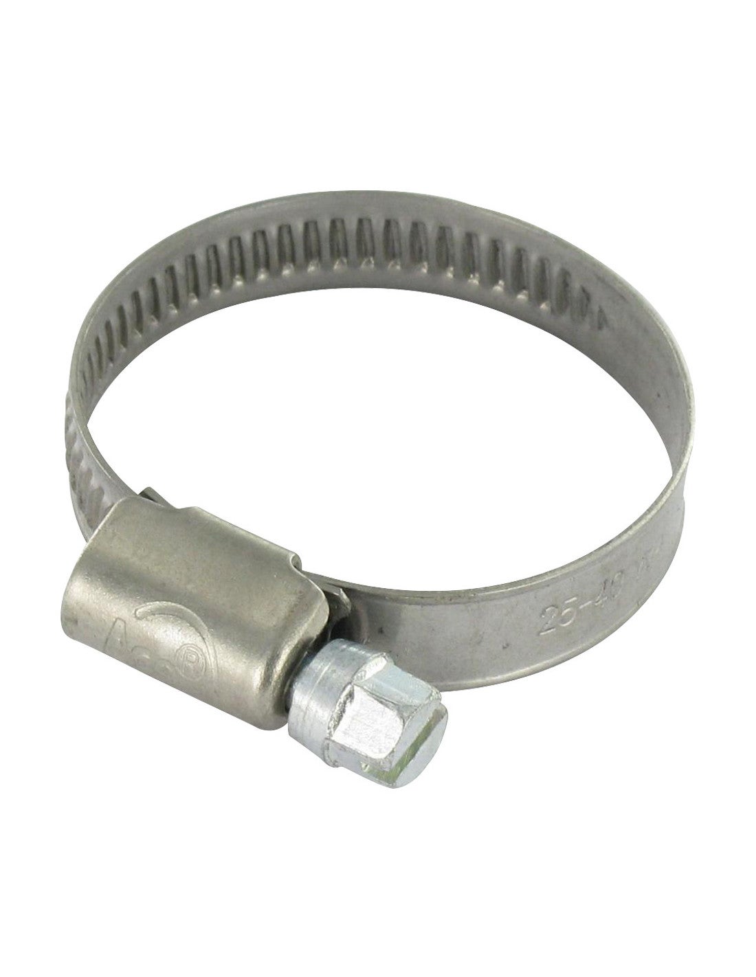 Collier Inox W4 Diamètre 25A40 largeur de la bande 12 Vis Acier zingué ...