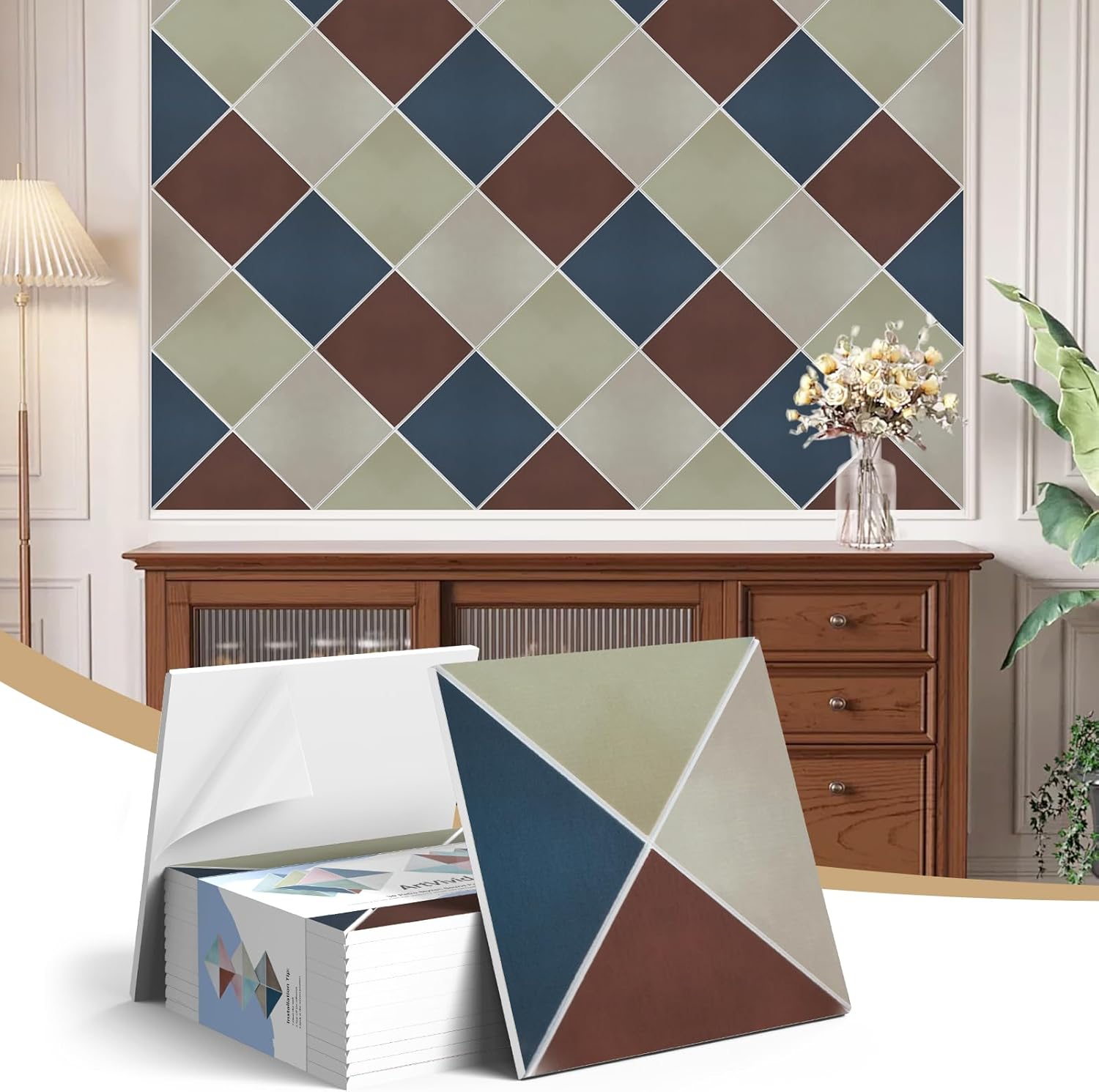 Kit 12 Panneaux 3D Anti-Bruit - Style Brique Industrielle - Autocollant ...