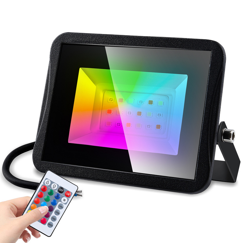 Projecteur à LED RGB Spot extérieur Dimmable Projecteur LED RGB 20W RGB ...