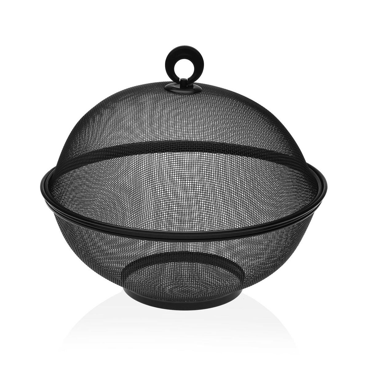 Coupe à fruits Versa Noir Avec couvercle Métal Acier (28 x 28 x 28 cm ...