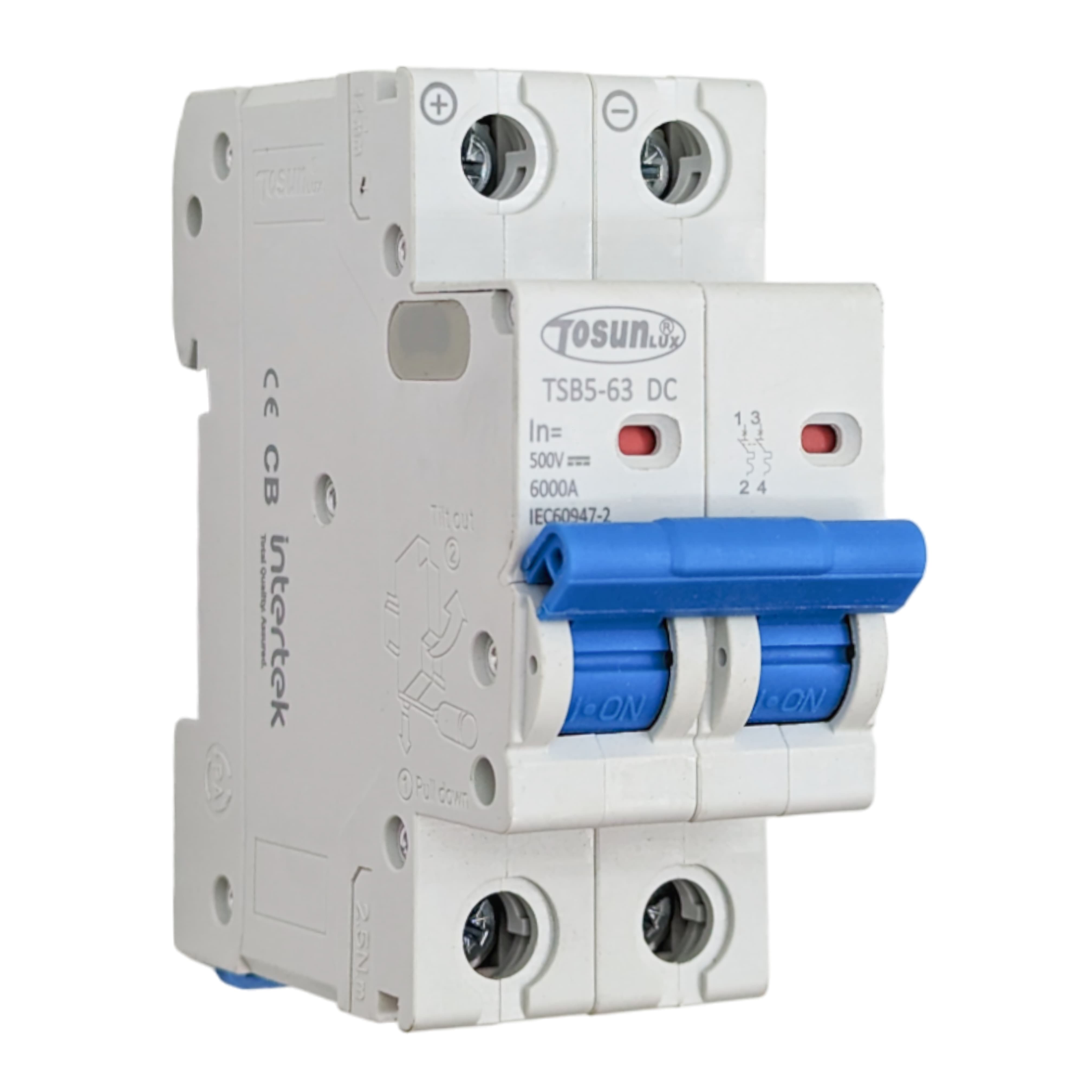 Interruptor Disyuntor para sistema solar fotovoltaico DC500V 2P en CC ...