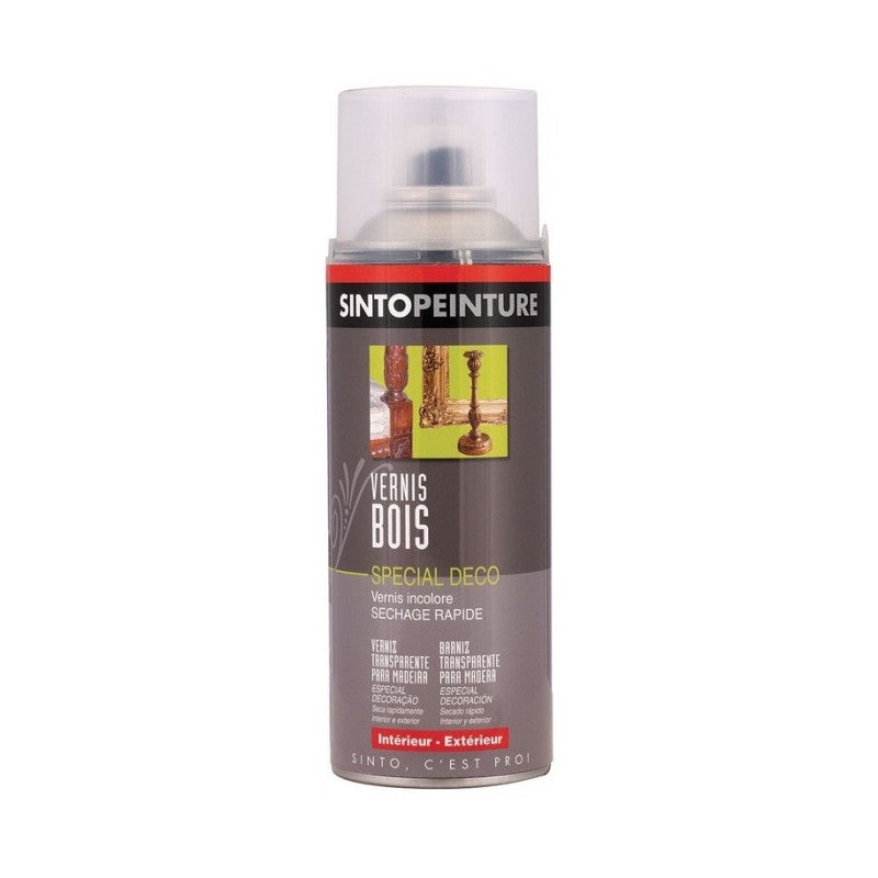 Vernis bois Sintopeinture brillant teinte incolore aérosol de 400 ml ...