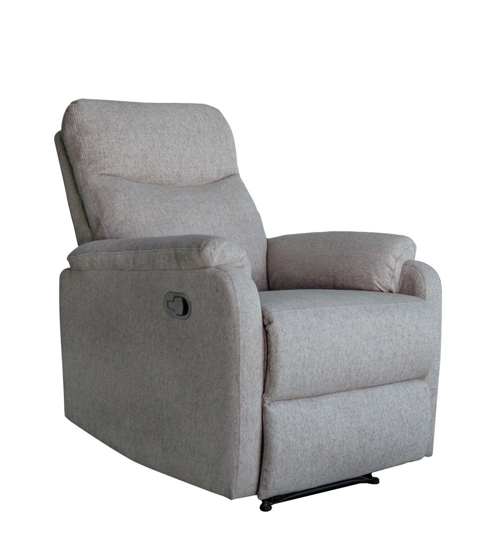ZAR - Sillón Relax, butaca Reclinable manual tapizado en tela gris ...