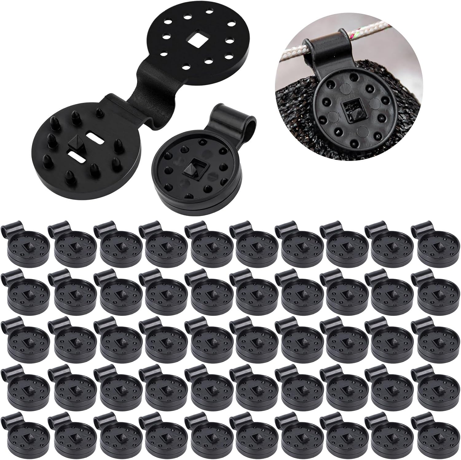 100 Pièces Clips Plastiques pour Toile d'ombrage, Clips de Fixation ...