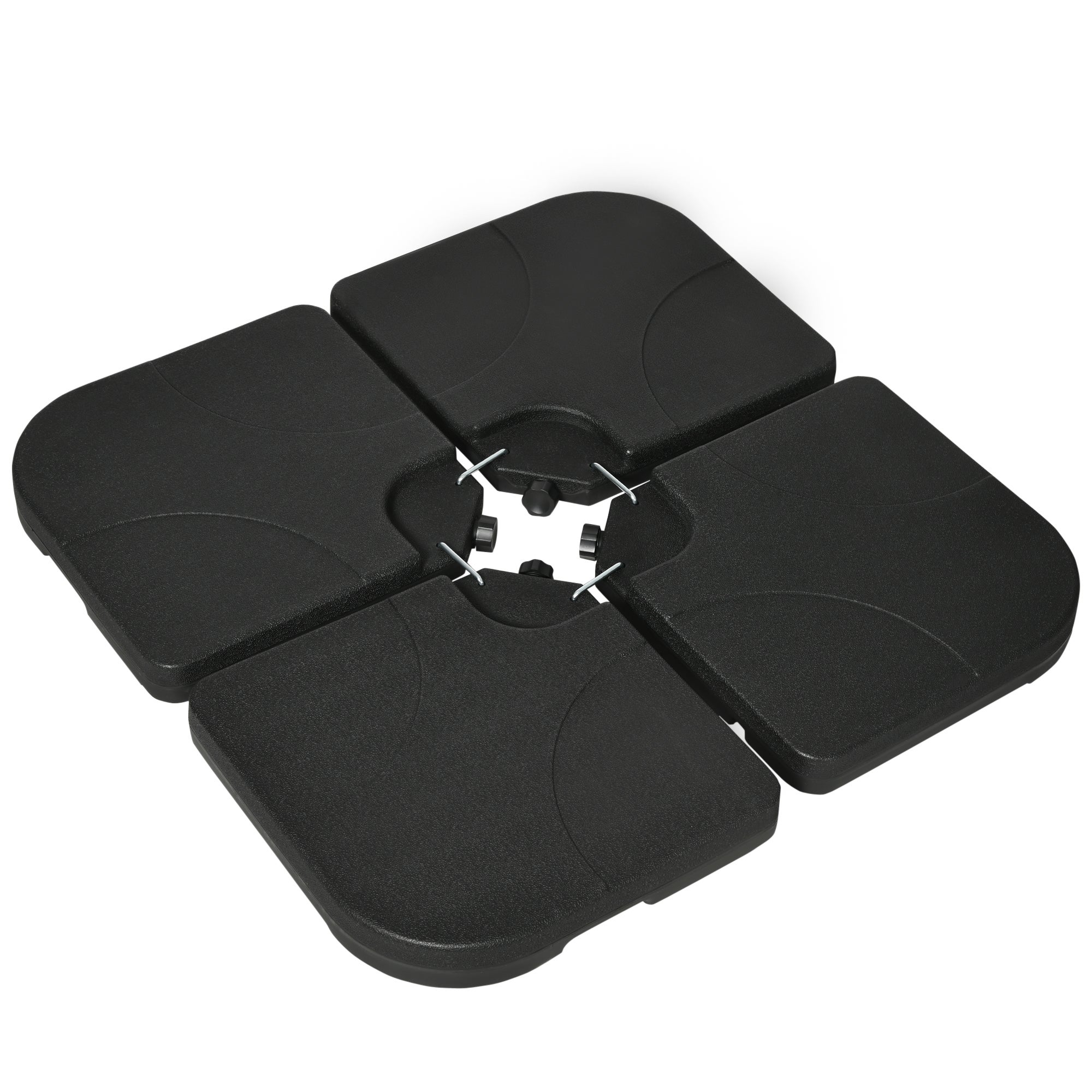 Juego de 4 bases de sombrilla de HDPE, rellenables con agua o arena ...