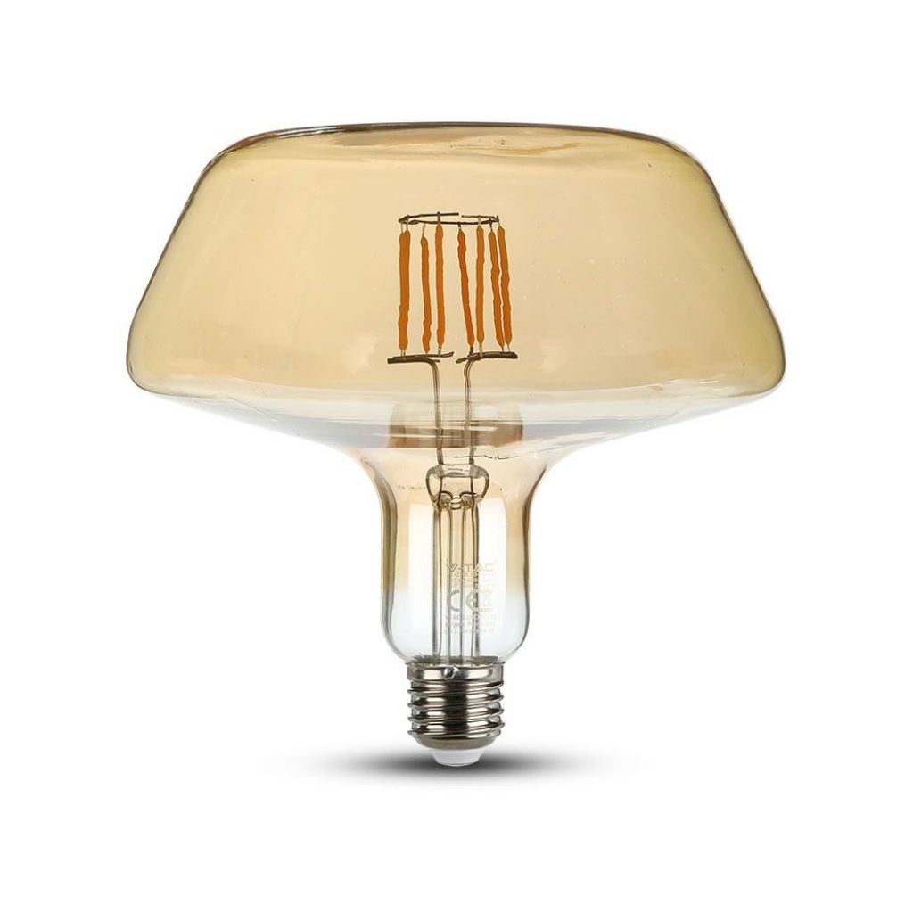 Ampoule LED E27 8W T180 Ambre Filament 2200K | Leroy Merlin