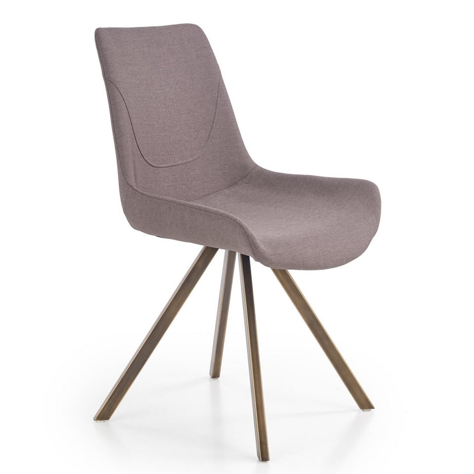 Chaise design bronze et tissu Mick | Leroy Merlin