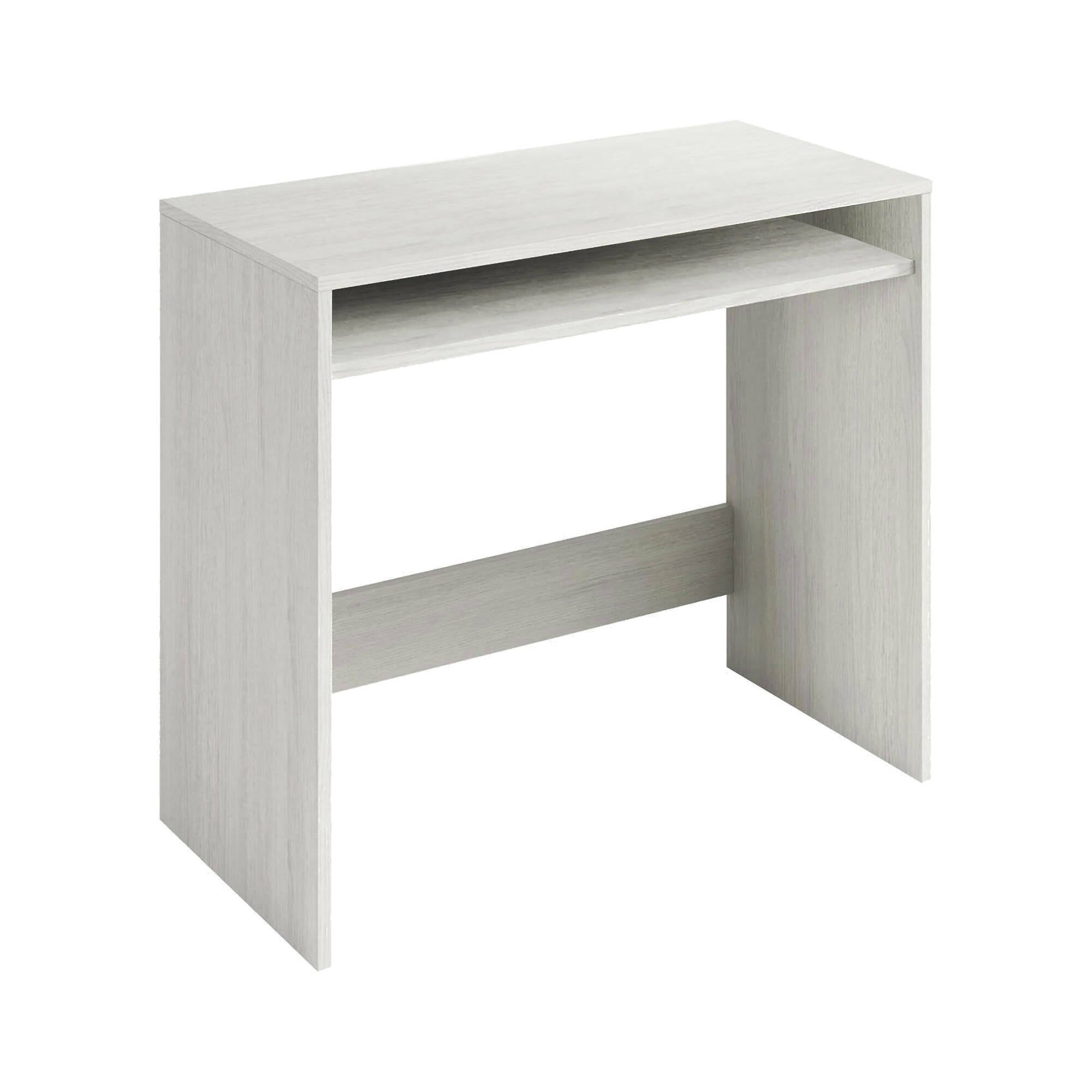 Bureau Acu, Bureau linéaire avec étagère fixe, Table d'étude ou de ...