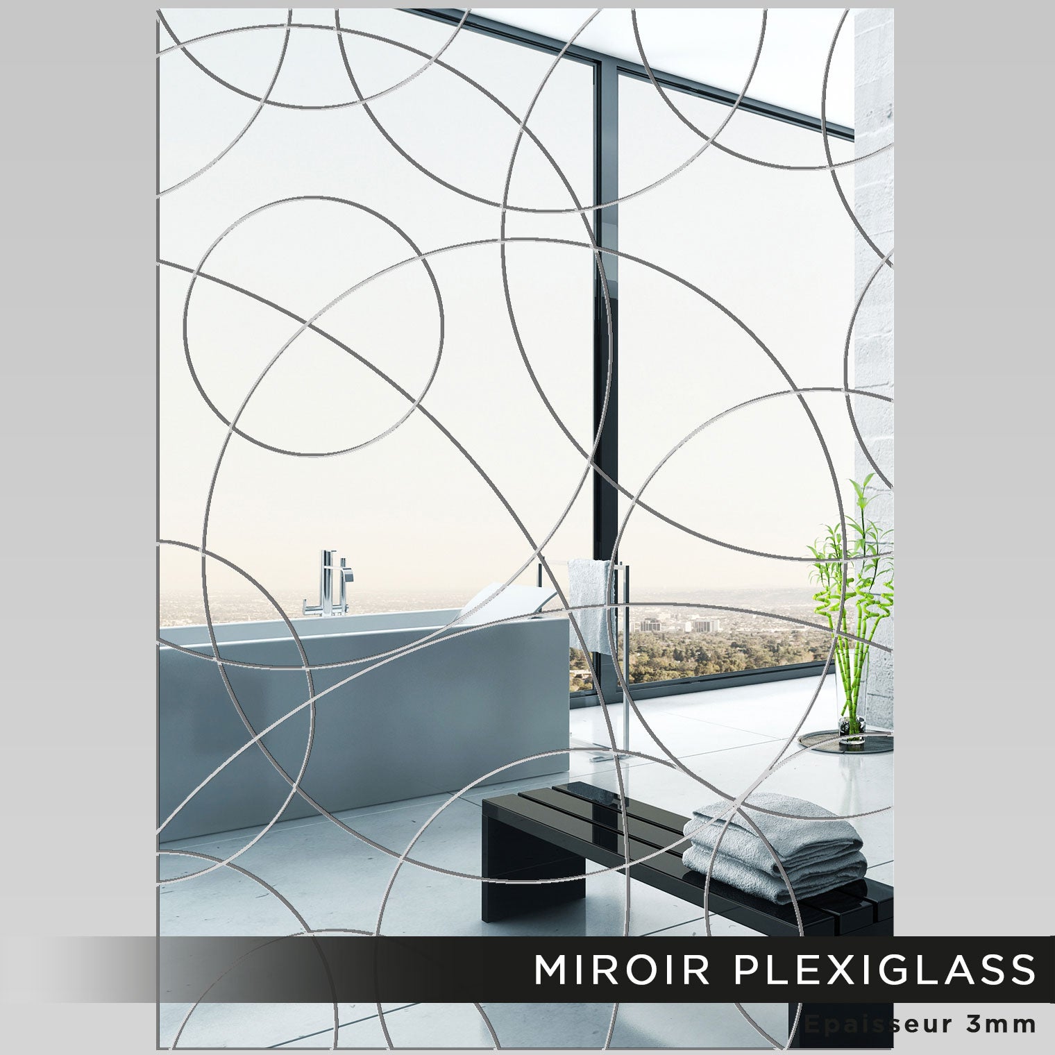 Miroir Plexiglass - Rectangle design 3617689970066 - 120x170 cm | Leroy ...