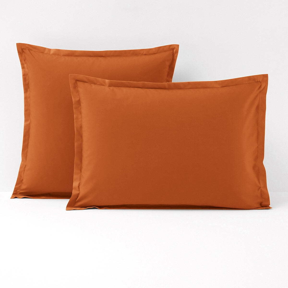 Taie d'oreiller en percale de coton Scenario - Orange cuit - 63 x 63 cm ...