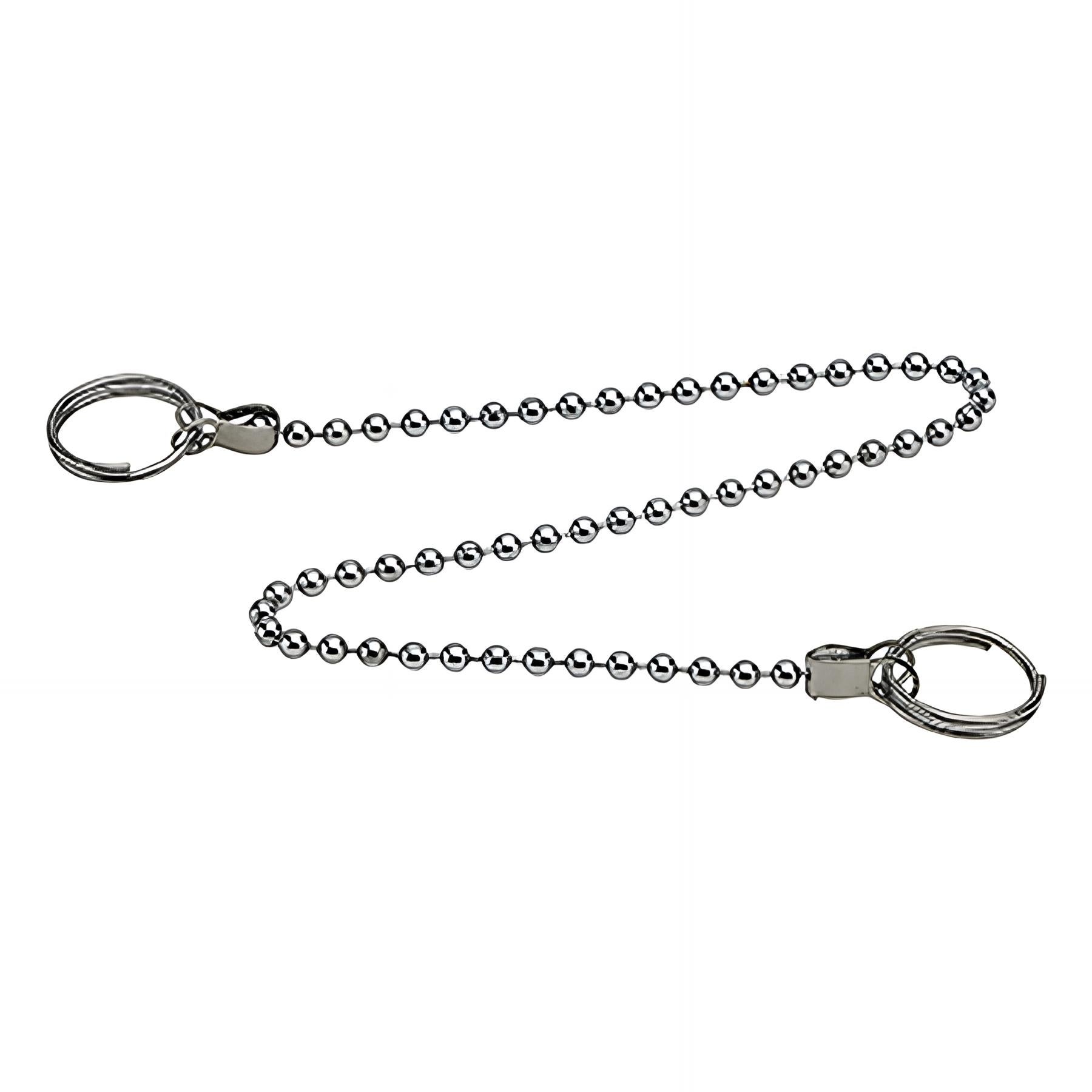 Chaînette perlée acier inoxydable Ø3,2x250mm, avec anneaux brisés ...