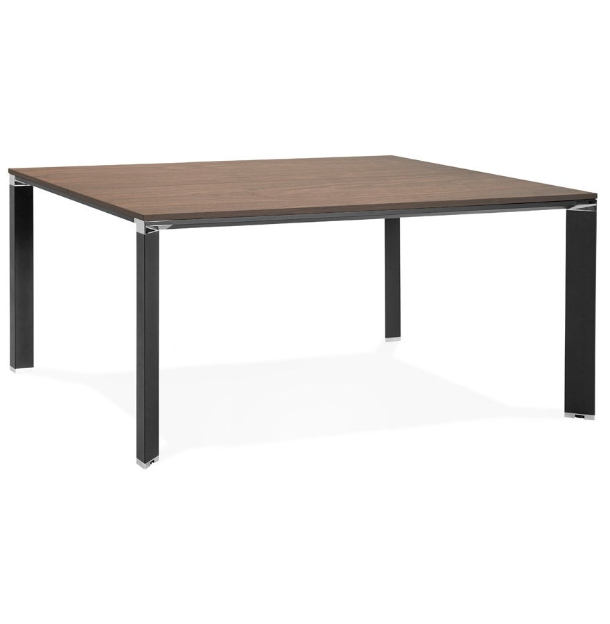 Table de réunion / bureau bench 'XLINE SQUARE' en bois finition Noyer ...