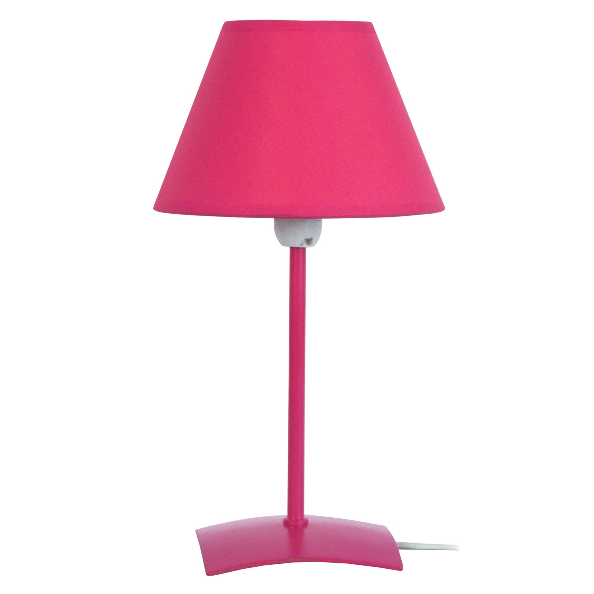 Lampe de chevet TOSEL KOLA tissu rose D 16 x H 29 cm | Leroy Merlin