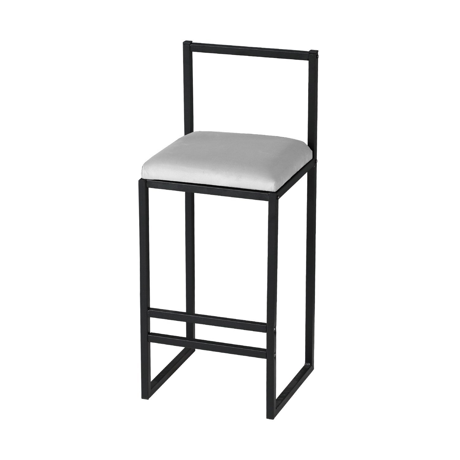 Tabouret de bar en métal "Nordic" 35 x 35 x 84 cm - Crème | Leroy Merlin