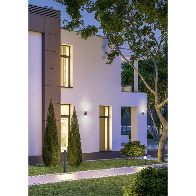 Aplique Exterior Led Trio Hoosic Antracita con Sensor | Leroy Merlin